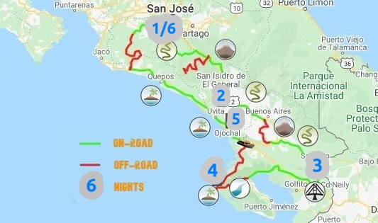 Tour South - Pura Vida Motorbike